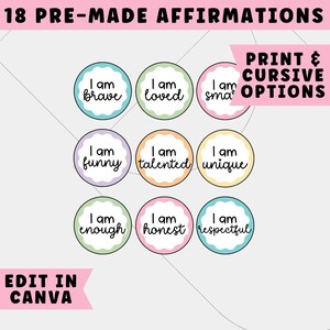 Printable Affirmation Station for Pastel Rainbow Classroom Decor ...