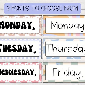 Retro Flip Calendar and Pocket Chart Cards | Retro Classroom Decor ...