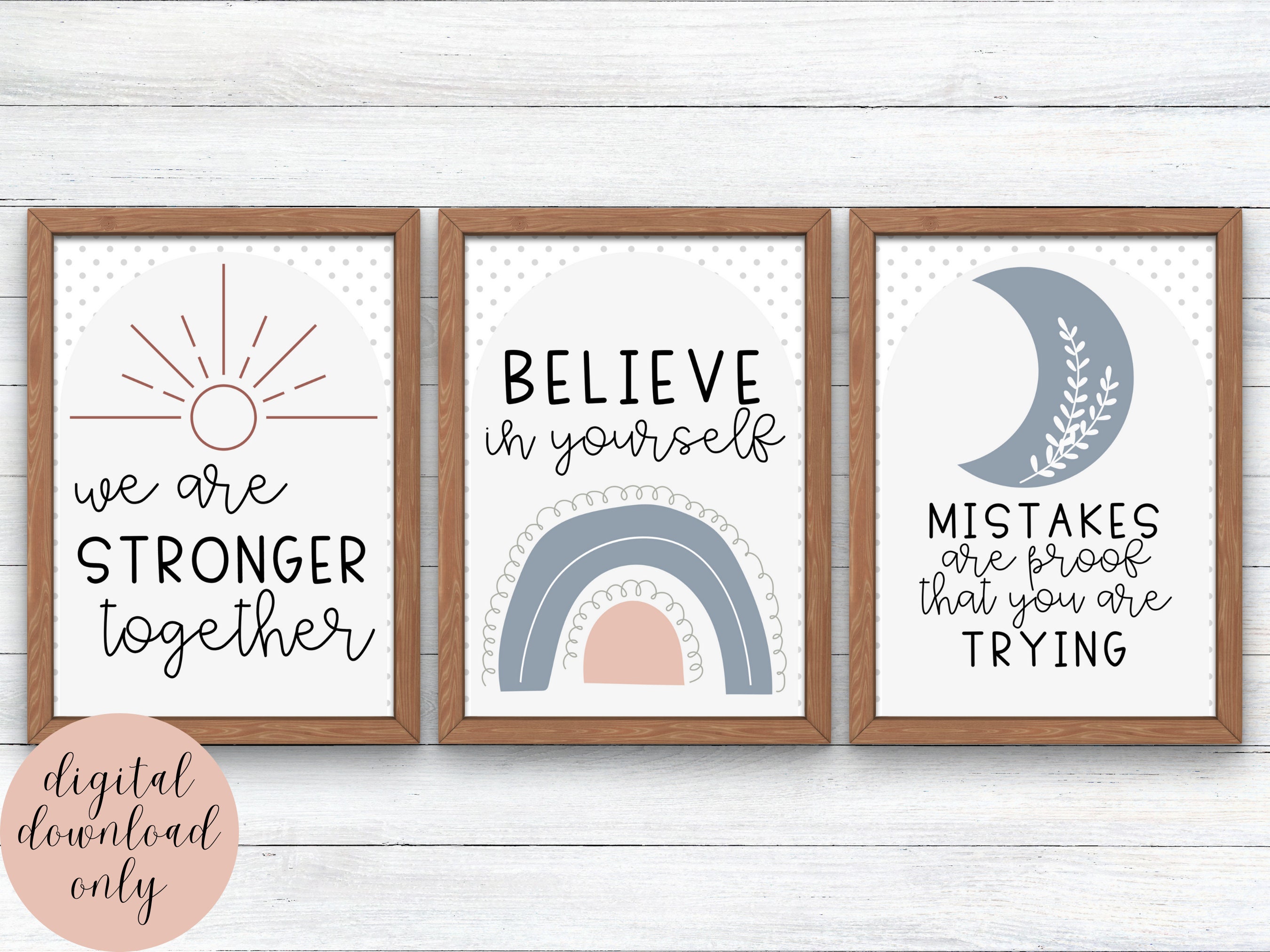 Boho Rainbow Motivational Posters Classroom Decor, Classroom Posters ...