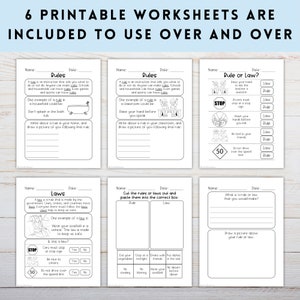 Rules and Laws Worksheets | Printable Social Studies Worksheet, First ...