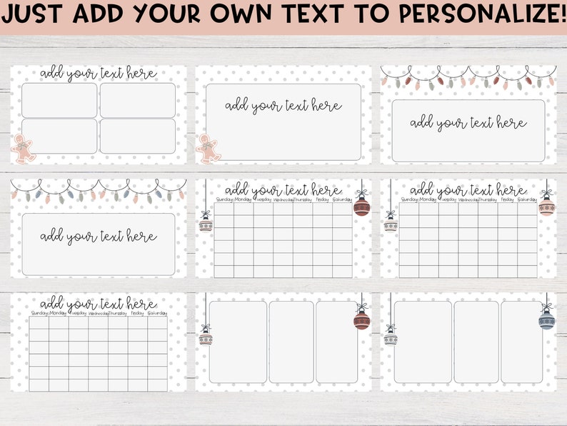 Christmas Slides Templates Boho Rainbow Christmas Slides - Etsy