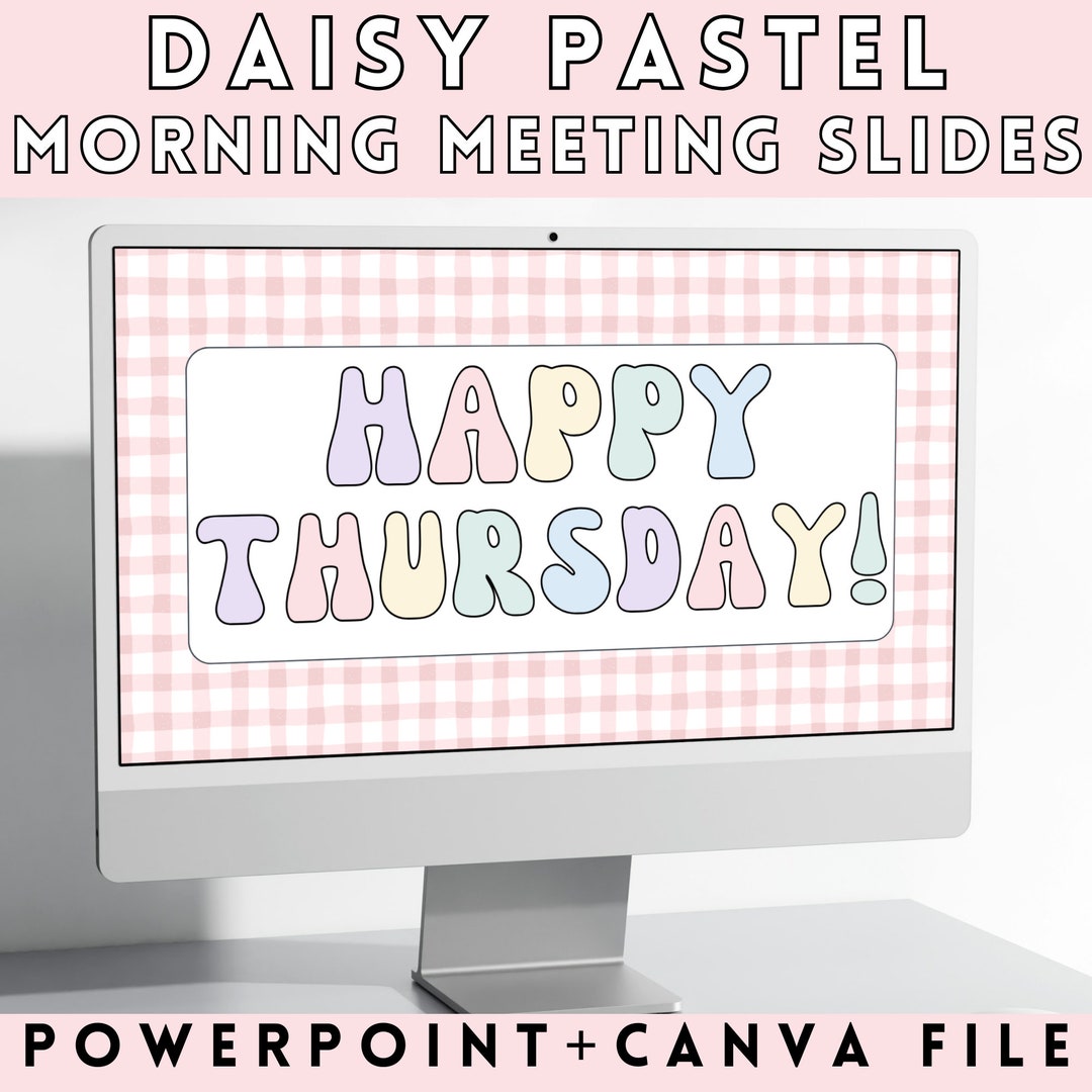 Daisy Pastel Slides Templates, Pastel Classroom Slides, Morning Meeting ...