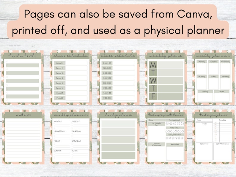 Digital Teacher Planner Printable Teacher Planner Cactus - Etsy