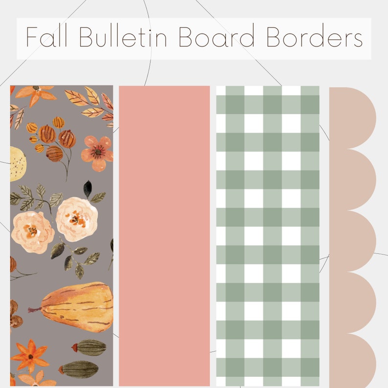 Fall Bulletin Board Borders Fall Classroom Decor Autumn - Etsy