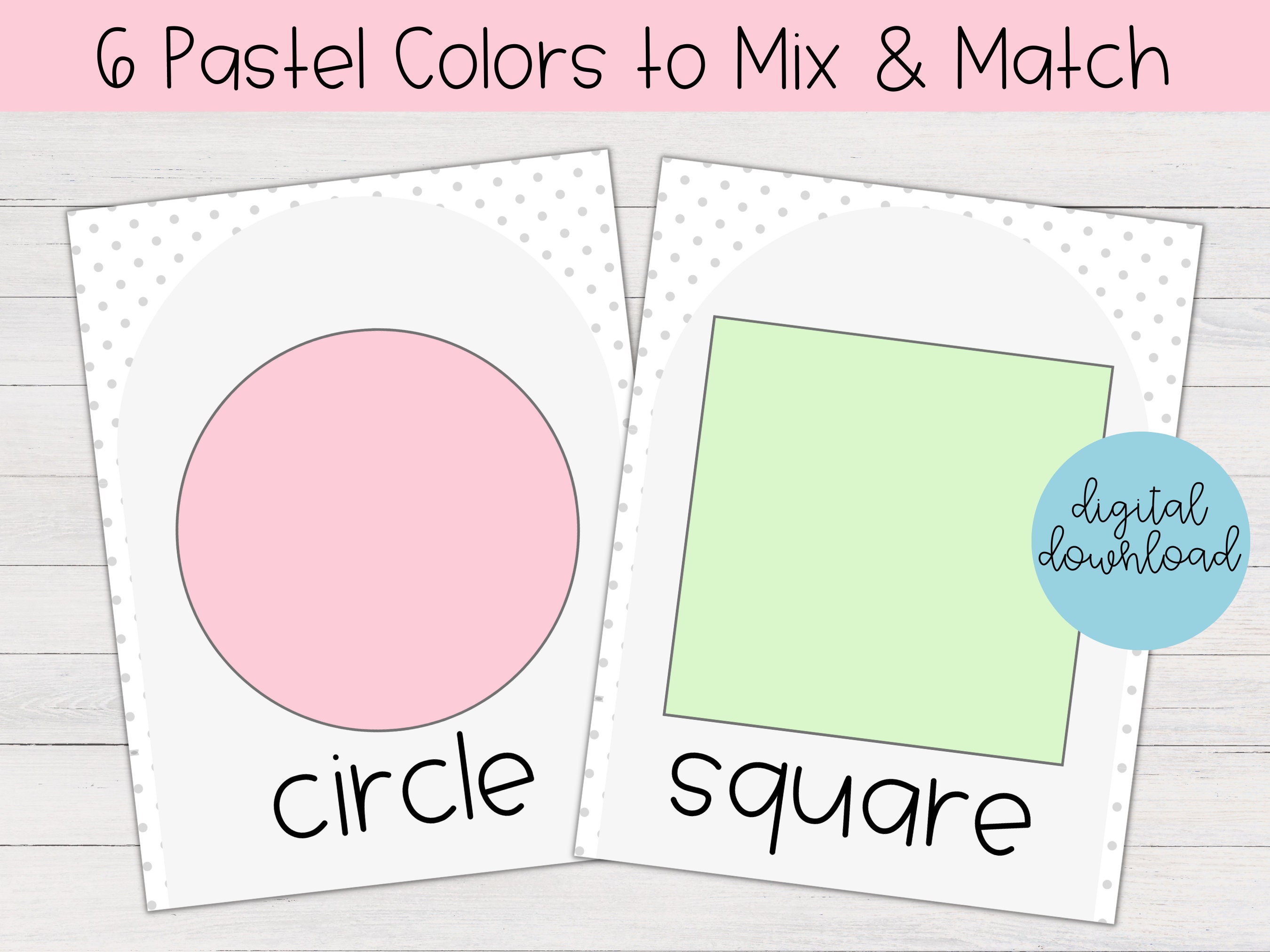 Pastel Rainbow Shape Posters | Classroom Decor, Educational Posters ...