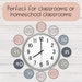 Boho Classroom Clock Labels | Boho Clock Numbers, Boho Rainbow ...