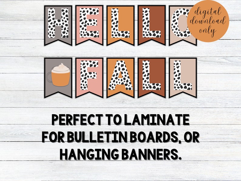 Hello Fall Classroom Banner | Bulletin Board Banner, Classroom Decor ...
