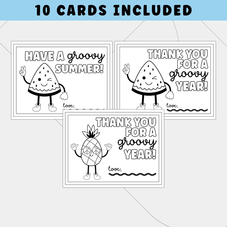 End of the Year Thank You Cards for Students | Printable Student ...