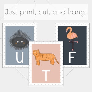 Boho Rainbow Animal Alphabet Posters for Boho Classroom Decor ...