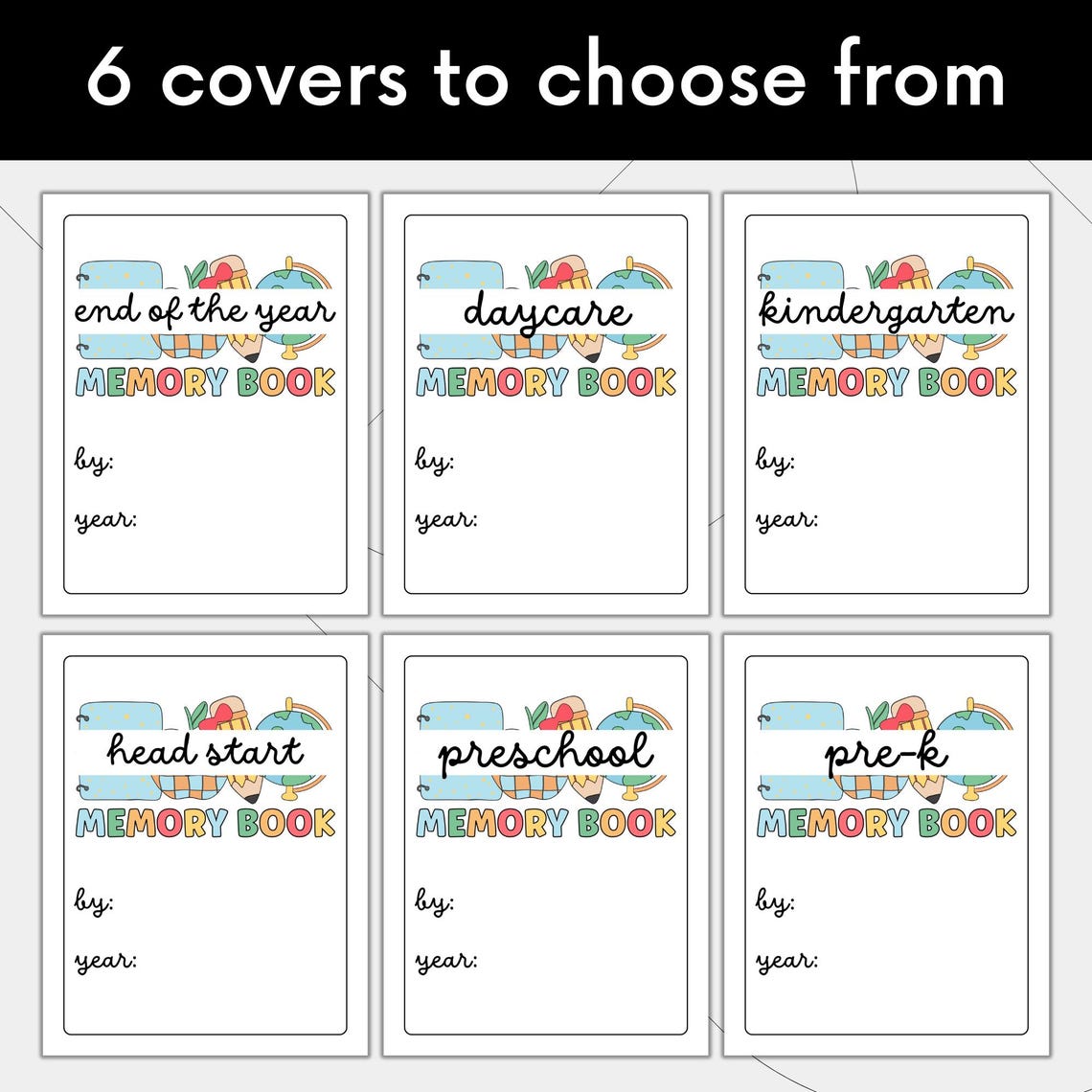 End of the Year Memory Book for Preschool, Kindergarten | Printable End ...