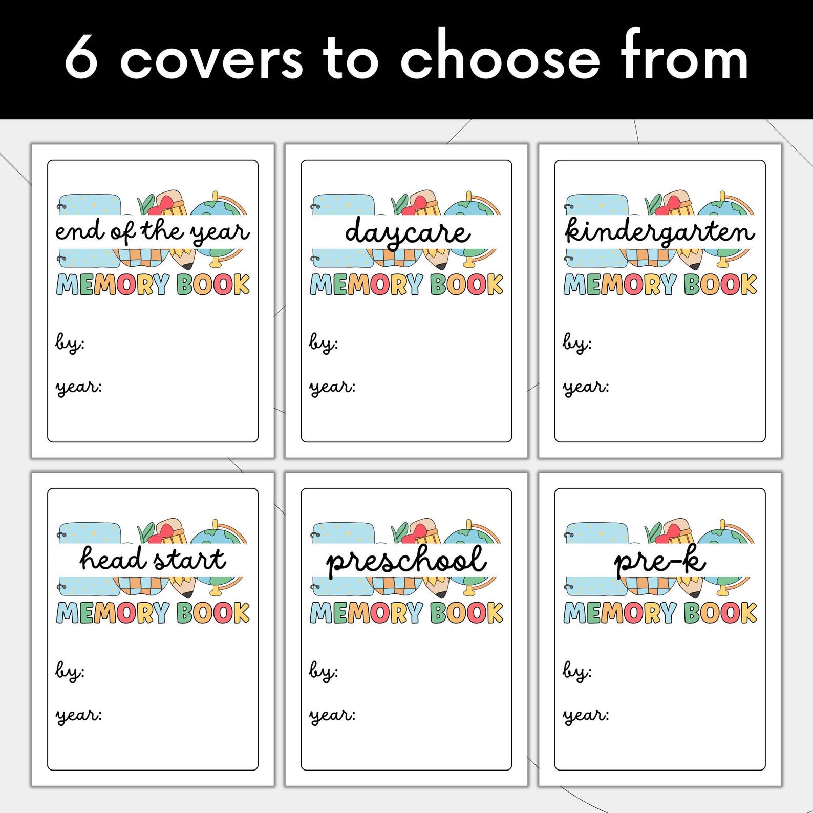 End of the Year Memory Book for Preschool, Kindergarten | Printable End ...