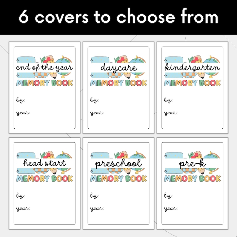 End of the Year Memory Book for Preschool, Kindergarten | Printable End ...