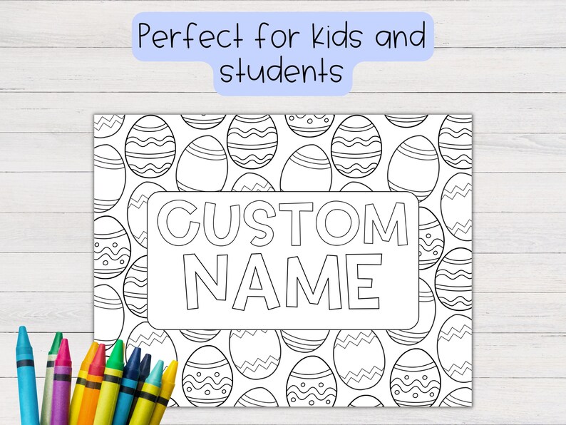 Personalized Easter Coloring Page | Custom Easter Coloring Pages ...