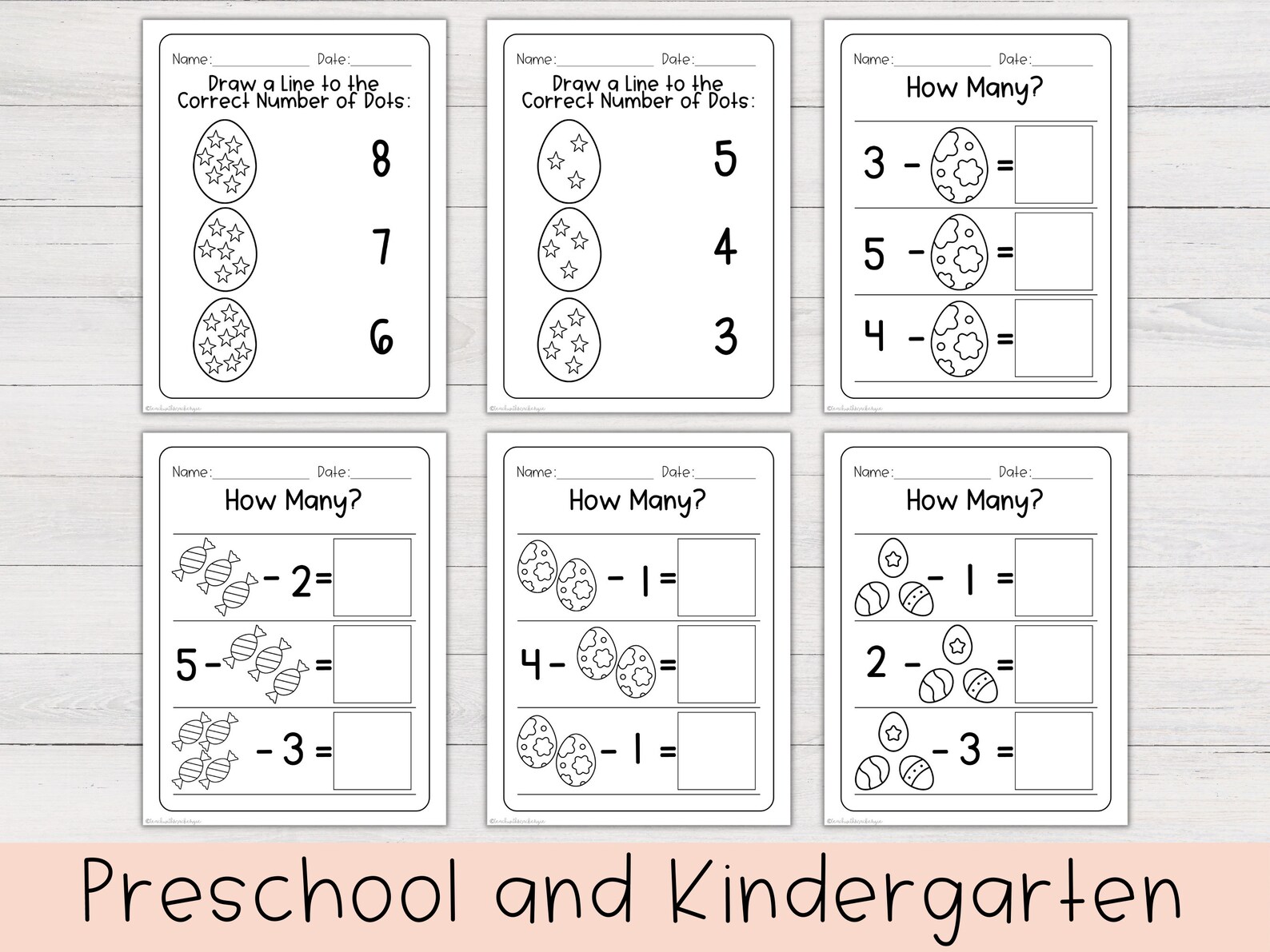 Easter Worksheet Bundle | Preschool Worksheets, Kindergarten Worksheets ...