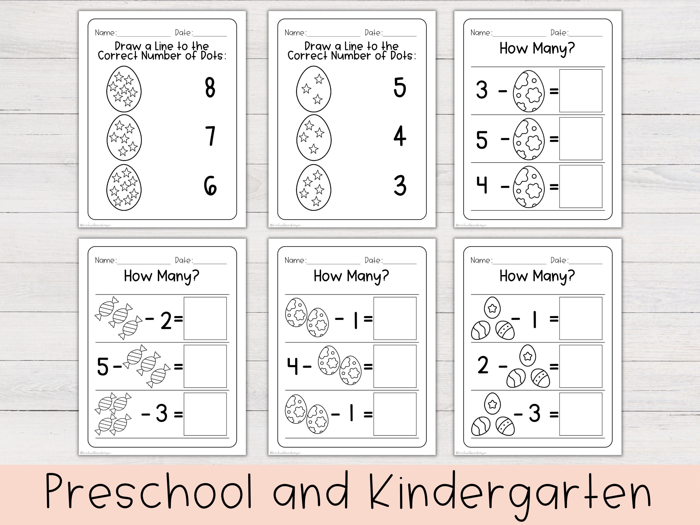 Easter Worksheet Bundle | Preschool Worksheets, Kindergarten Worksheets ...