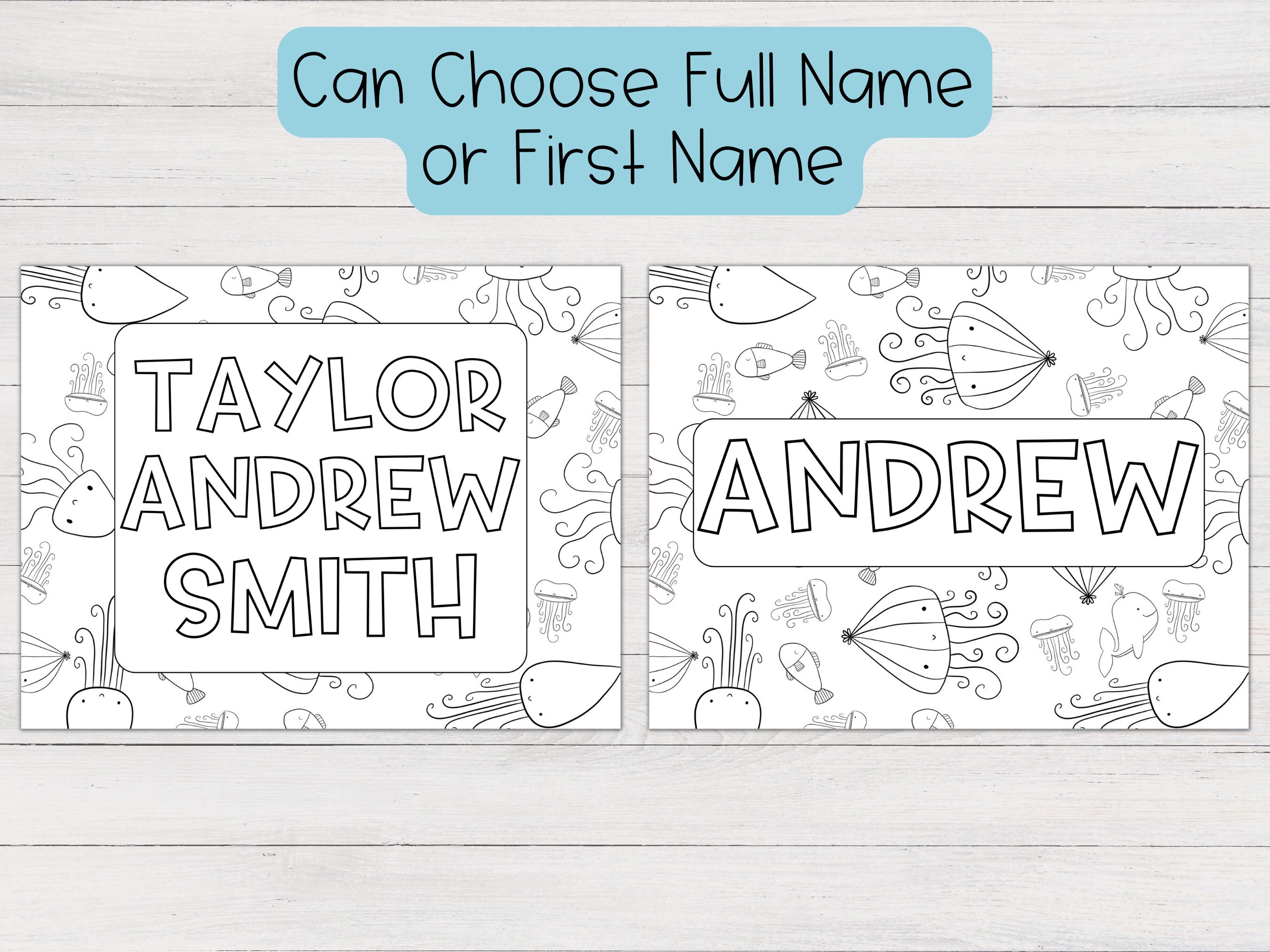 Personalized Coloring Page Custom Coloring Pages Name - Etsy Canada