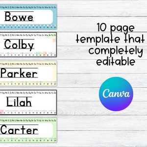 Pastel Rainbow Desk Name Tags | Editable | Classroom Decor, Back to ...