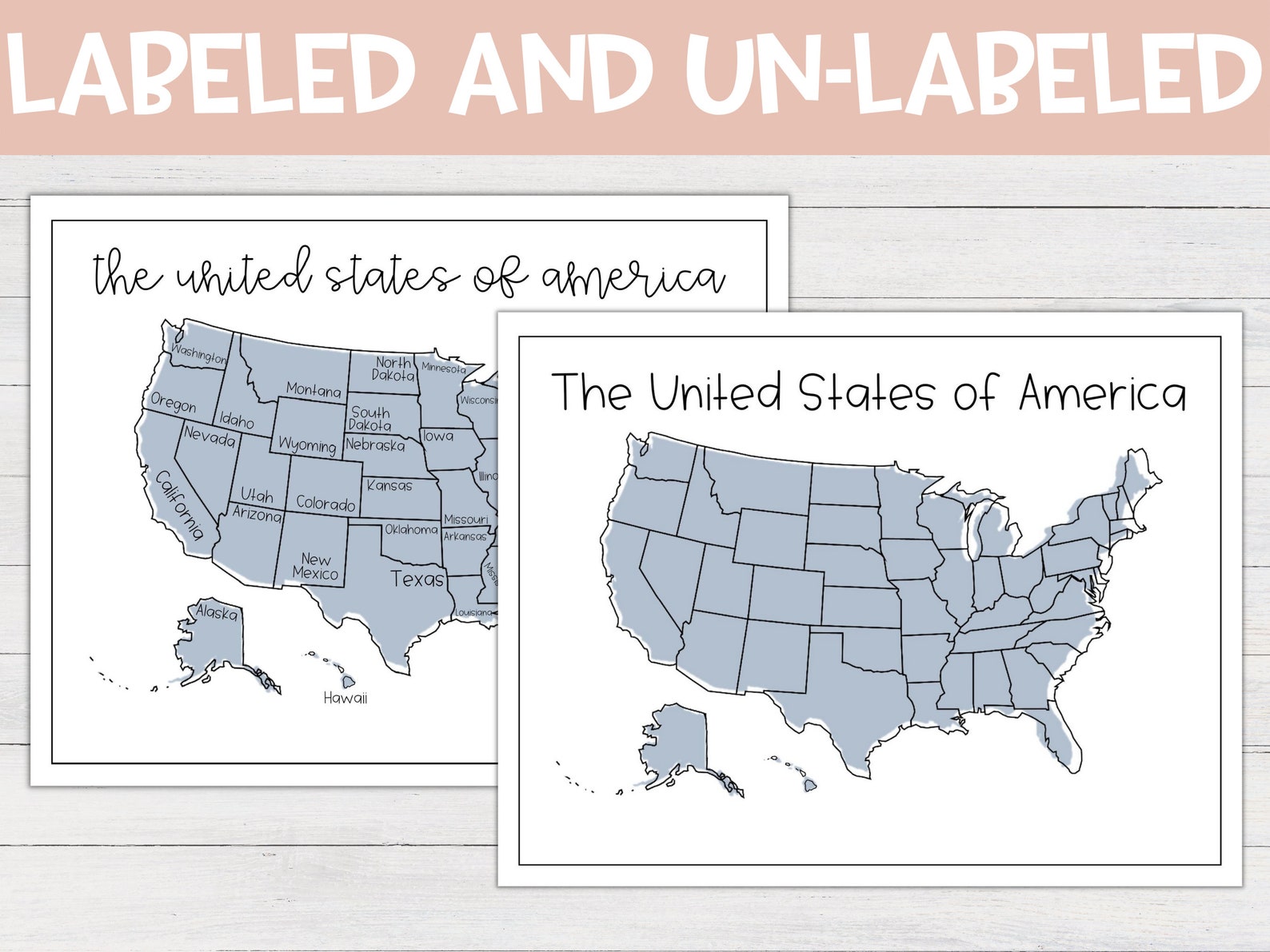 United States of America Map Boho Rainbow Printable Map - Etsy