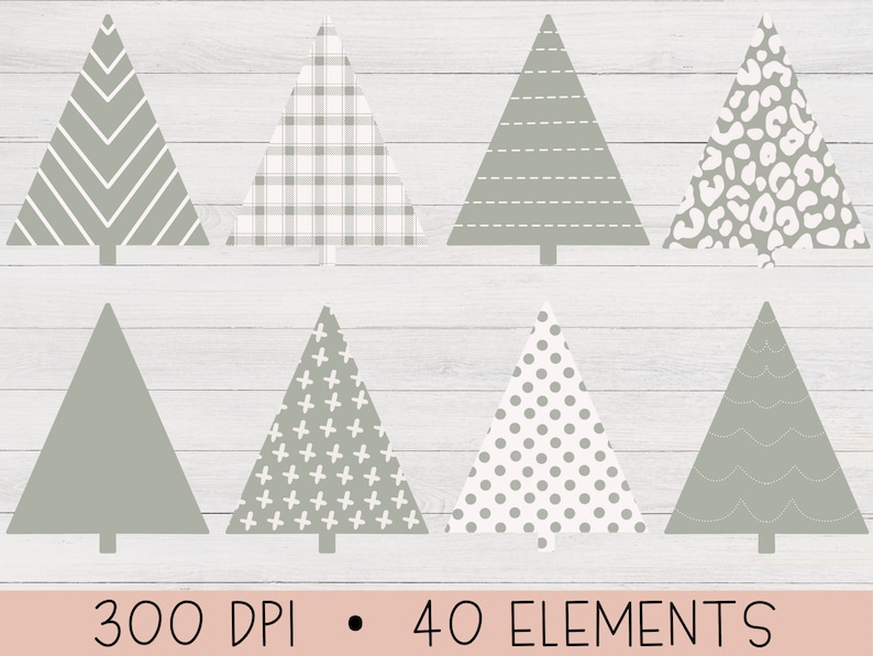 Christmas Tree Clipart | Boho Rainbow Christmas Clipart, Boho Christmas ...