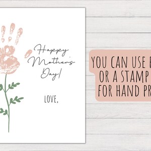Printable Mother's Day Craft | Hand Print Craft, Handprint Art, Mother ...