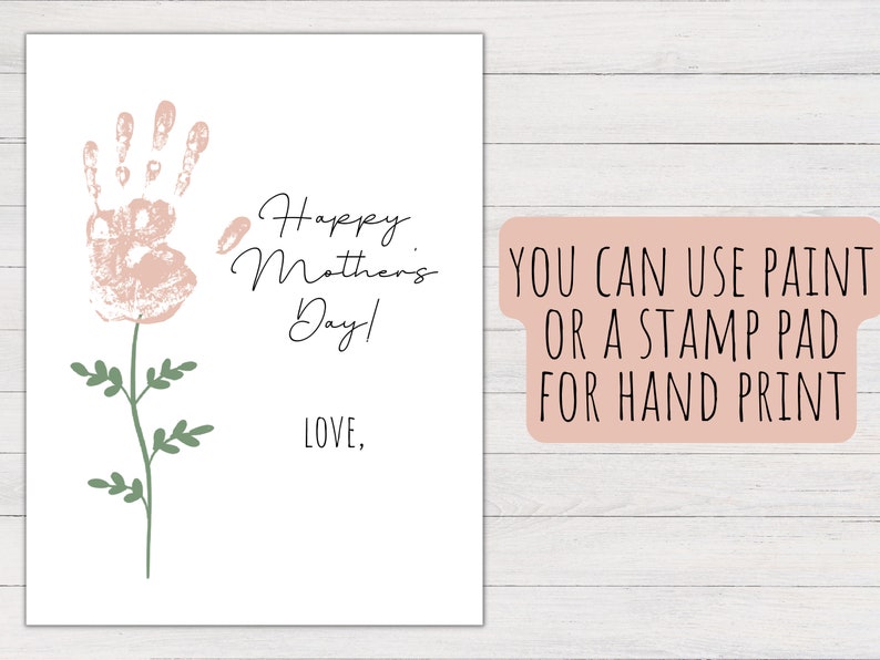 Printable Mother's Day Craft | Hand Print Craft, Handprint Art, Mother ...