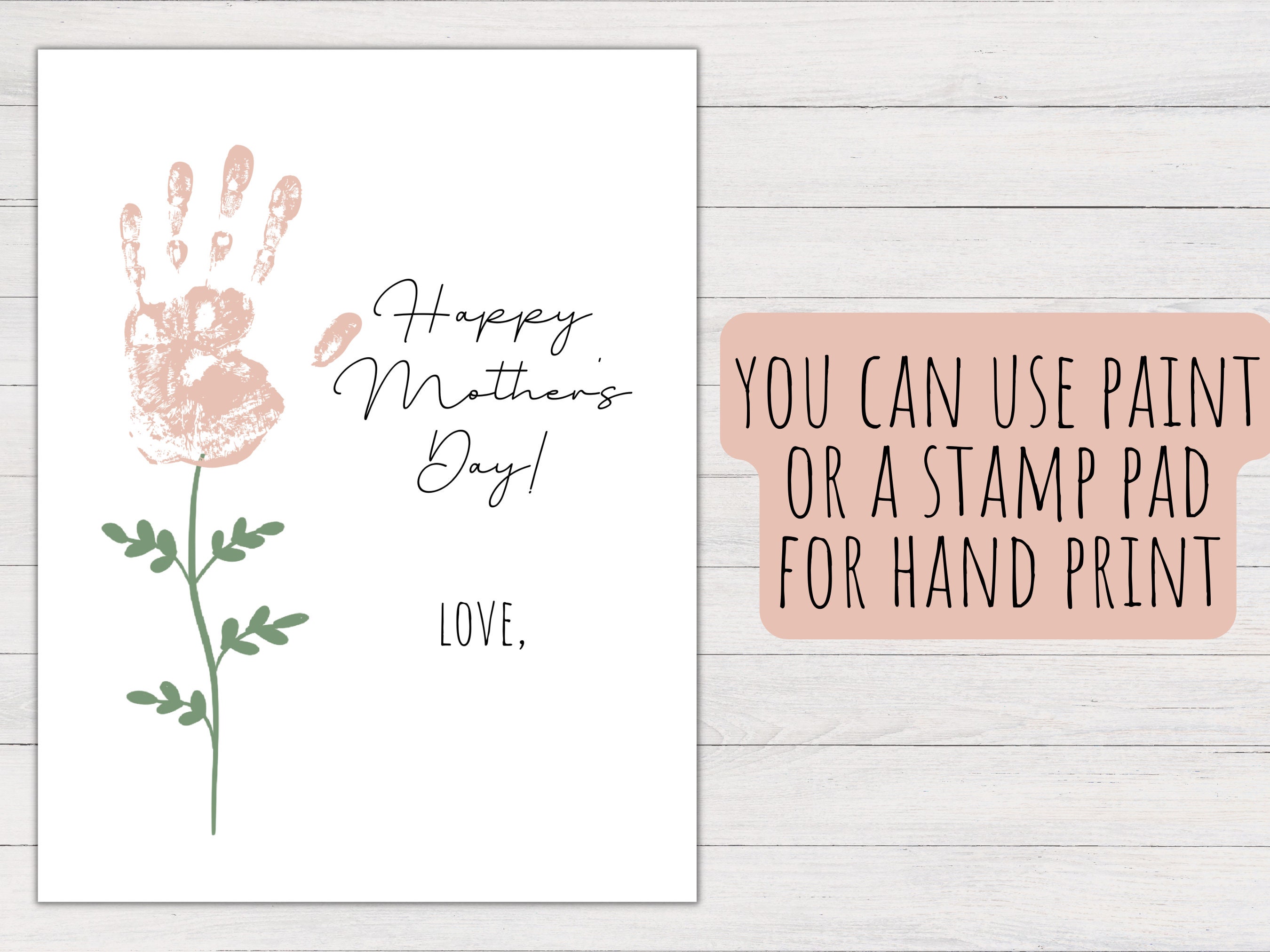 Printable Mother's Day Craft Hand Print Craft, Handprint Art, Mother's ...