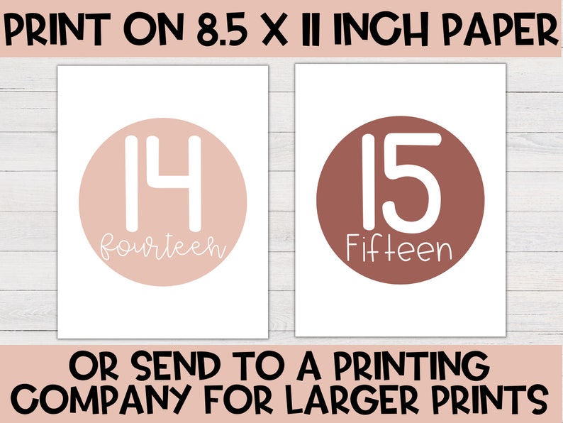 Boho Rainbow Number Posters Classroom Decor Classroom - Etsy