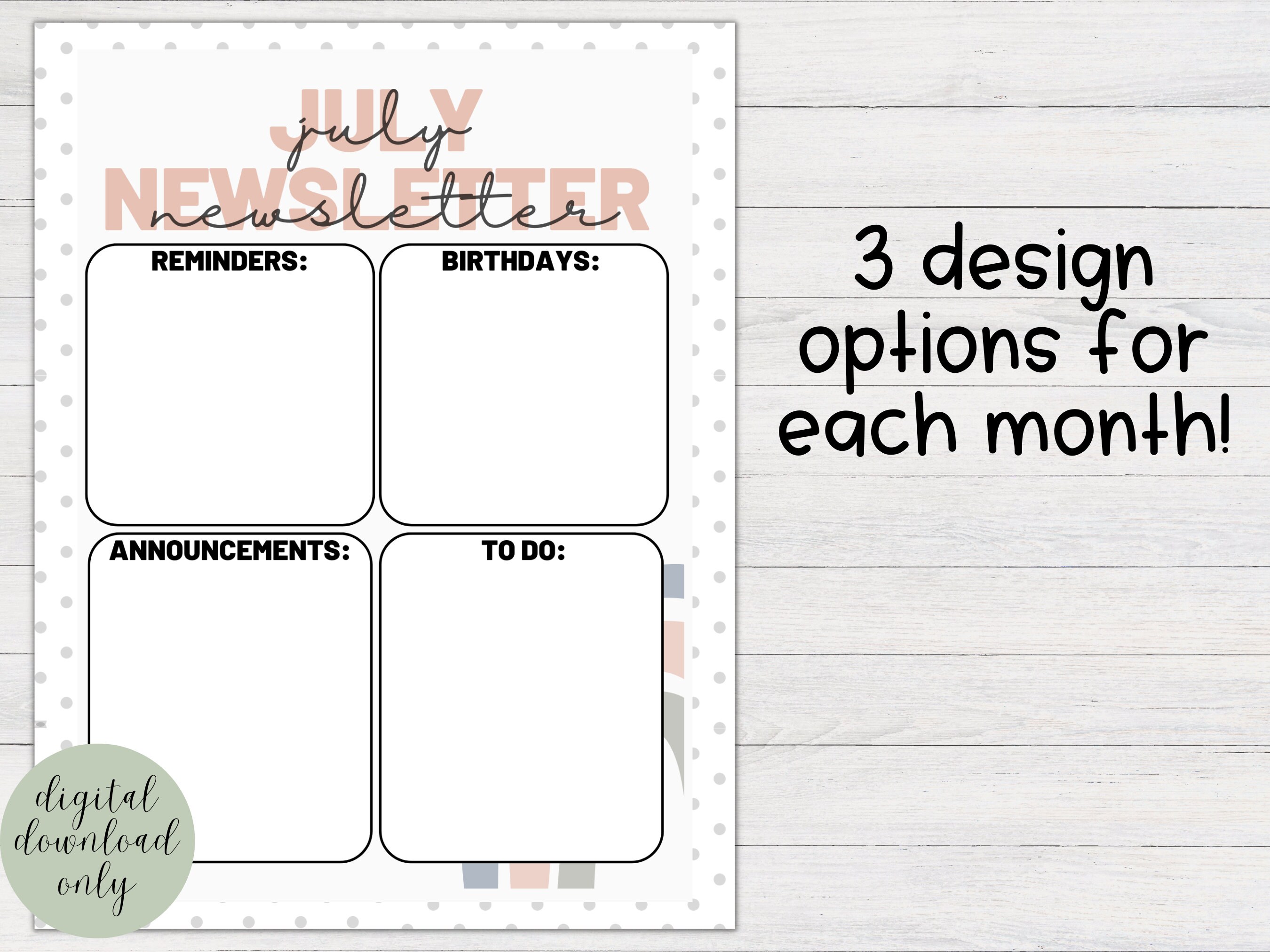 Editable Monthly Teacher Newsletter Boho Rainbow, Monthly Newsletter ...