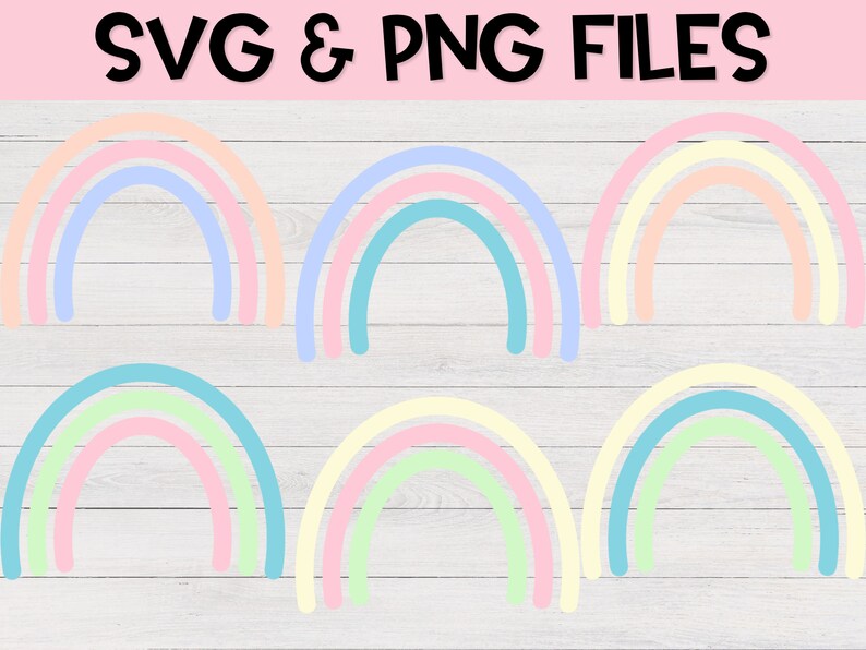 Pastel Rainbow Clipart Rainbow Clipart, Rainbow PNG, Pastel Rainbow SVG ...