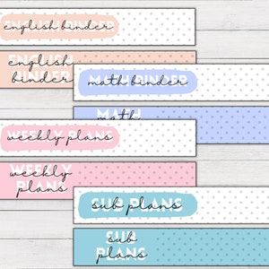 Editable Binder Covers | Pastel Rainbow, Printable Binder Cover, Binder ...