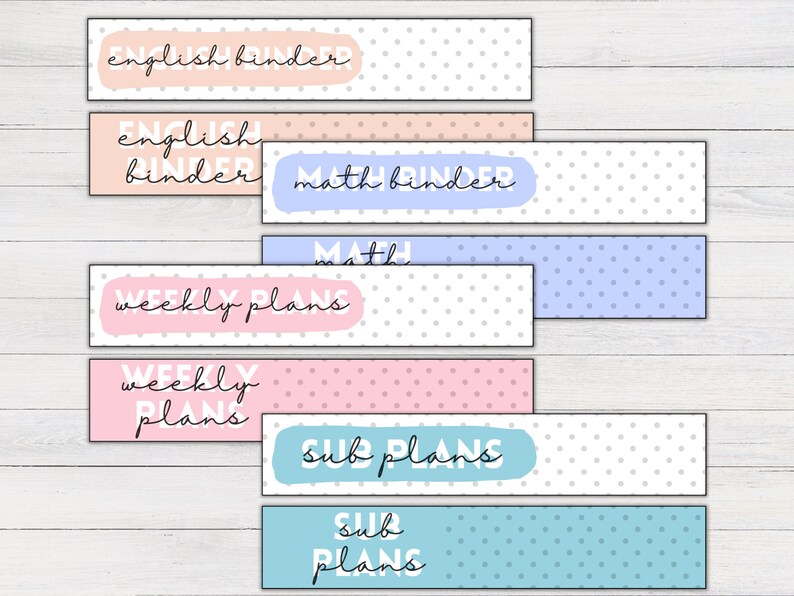 Editable Binder Covers Pastel Rainbow Printable Binder - Etsy