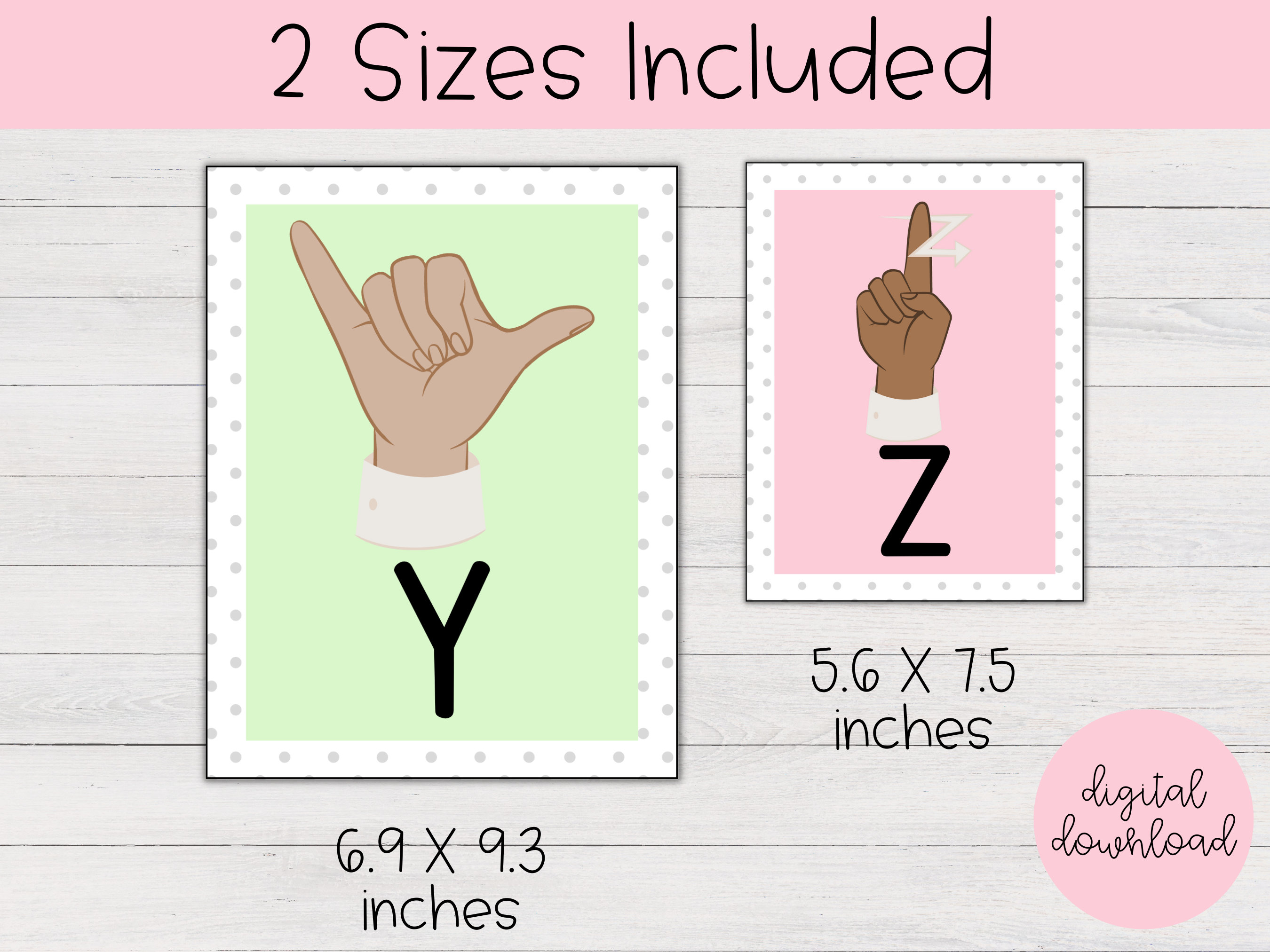 Pastel Rainbow American Sign Language Alphabet Posters - Etsy