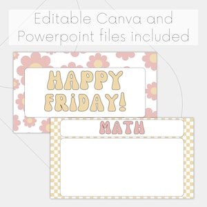 Editable Retro Classroom Slides Templates for Morning Meeting Slides ...