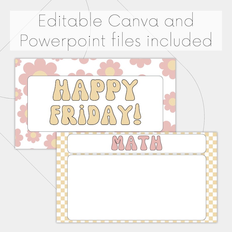 Editable Retro Classroom Slides Templates for Morning Meeting Slides ...