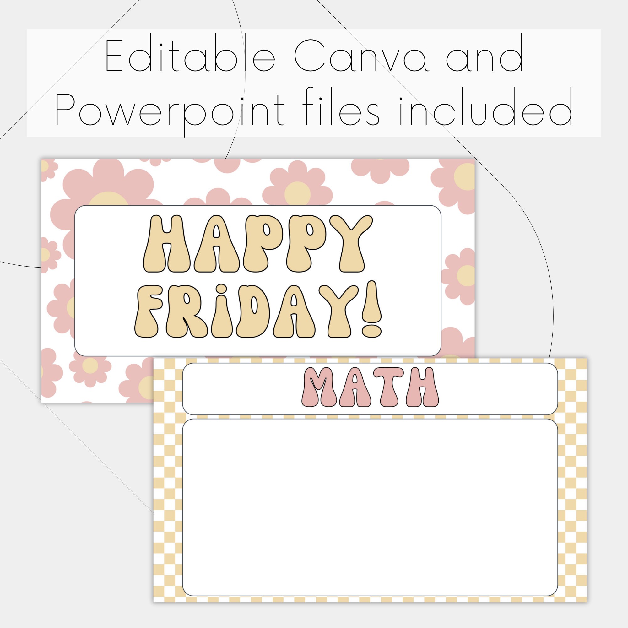 Editable Retro Classroom Slides Templates for Morning Meeting Slides ...