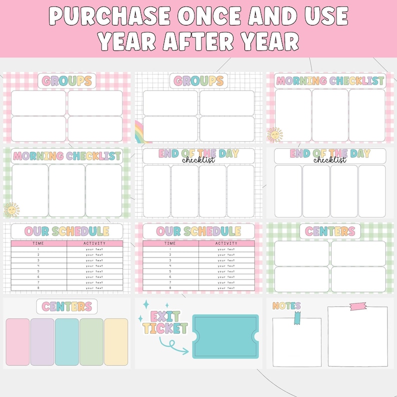 Pastel Rainbow Daily Slides Template | Editable Powerpoint Classroom ...