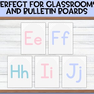 Pastel Rainbow Alphabet Posters | Printable Wall Art, Nursery Wall Art ...