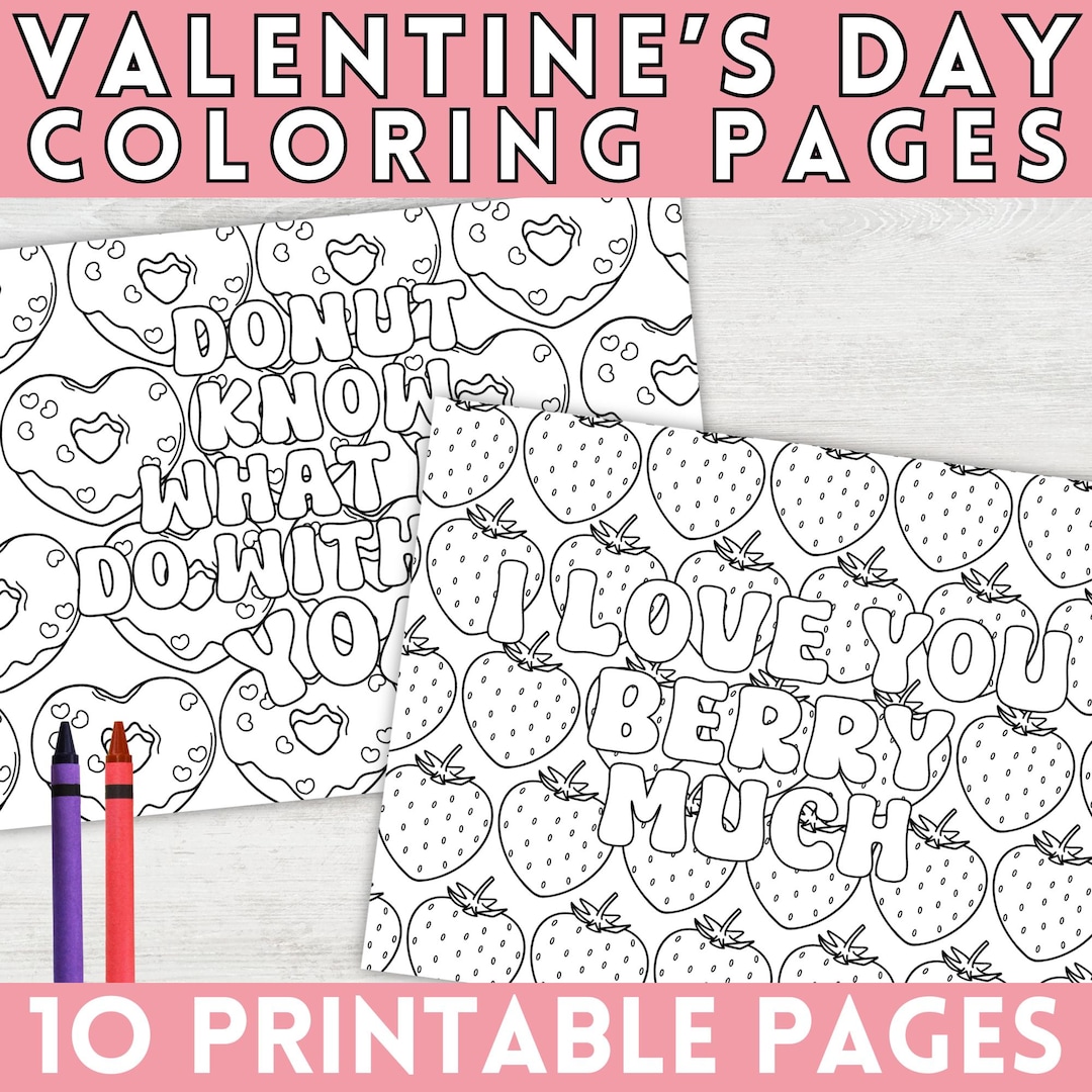 Printable Valentine's Day Coloring Pages for Valentines Day | Groovy ...