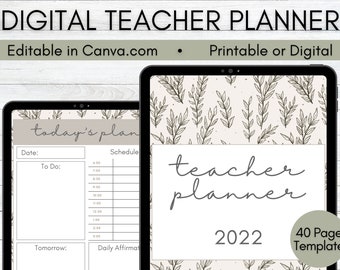 Digital Teacher Planner | Printable Teacher Planner, Cactus Classroom ...