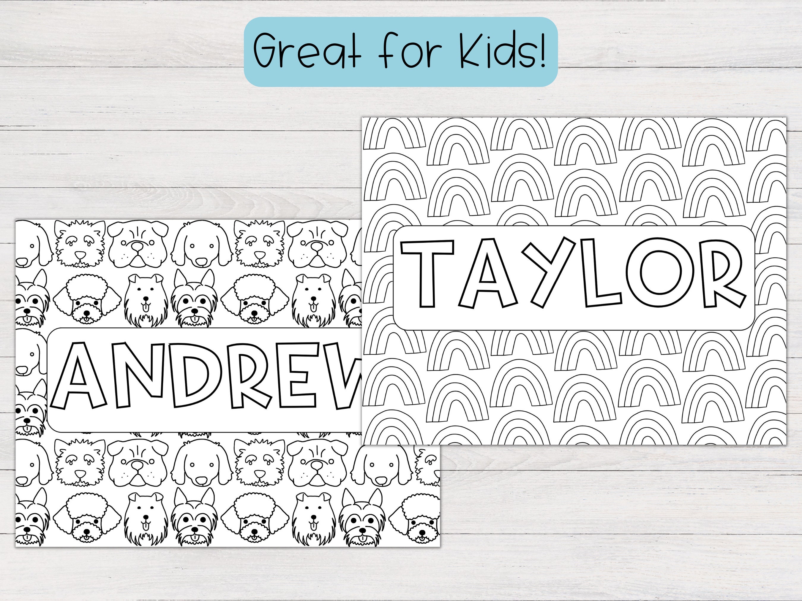 Personalized Coloring Page Custom Coloring Pages Name - Etsy Canada