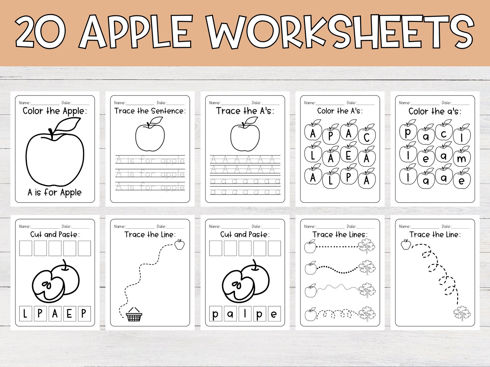 Fall Worksheet Bundle Preschool and Kindergarten Homeschool - Etsy