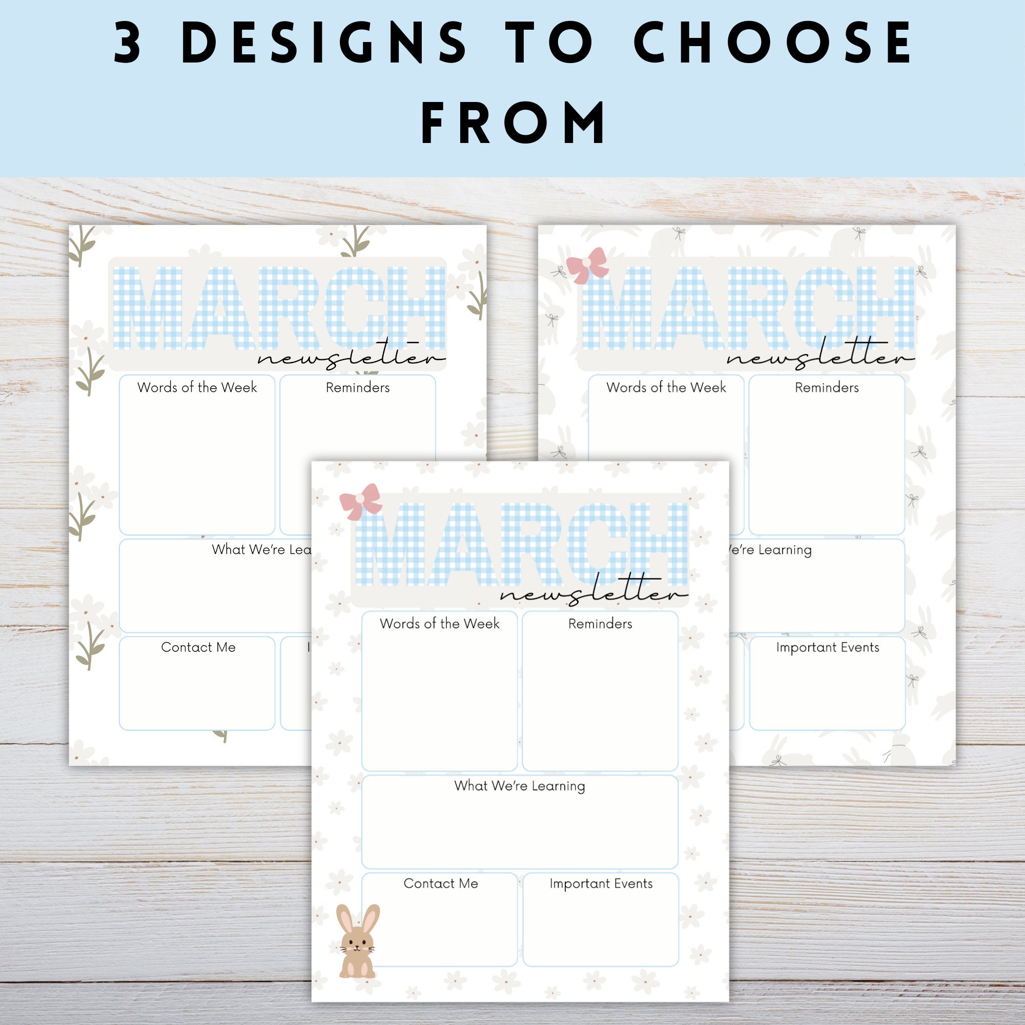 March Classroom Newsletter | Easter Newsletter, Editable Teacher ...