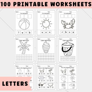 Summer Review Worksheets for Preschool and Kindergarten Prep ...
