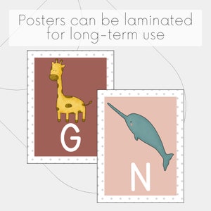 Boho Rainbow Animal Alphabet Posters for Boho Classroom Decor ...