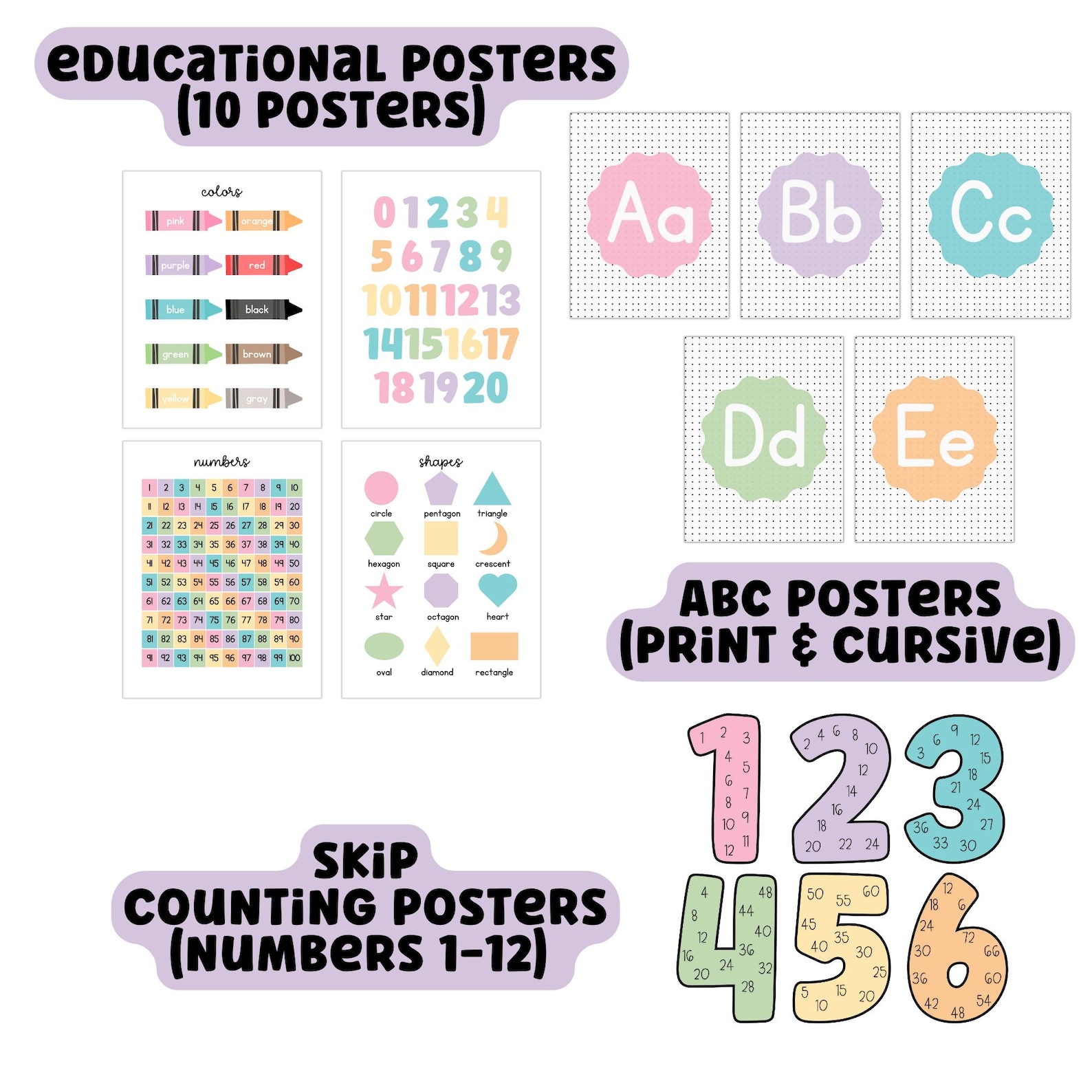 Pastel Rainbow Classroom Decor Growing Bundle | Classroom Theme ...