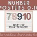 Boho Rainbow Number Posters 0-10 Editable Cut-out - Etsy