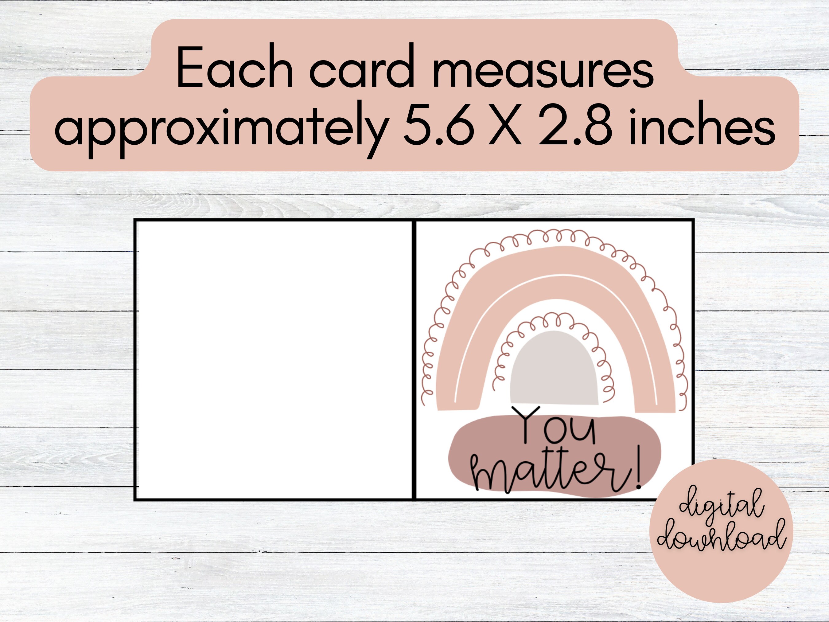 Boho Rainbow Valentine's Day Cards Printable - Etsy