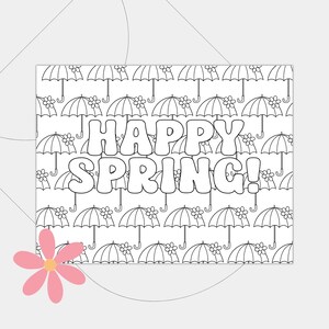 Printable Spring Coloring Pages for Kids or Adults | Groovy Spring ...
