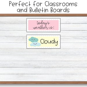 Pastel Rainbow Weather Labels | Classroom Decor, Polka Dots, Pastel ...
