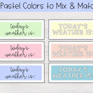 Pastel Rainbow Weather Labels | Classroom Decor, Polka Dots, Pastel ...